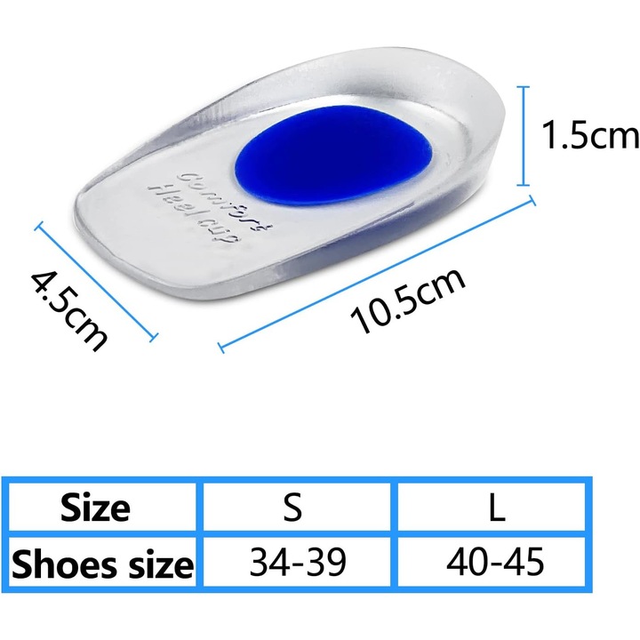 Set 6 perechi Branturi inaltatoare din silicon, dimensiunea pantofului ...