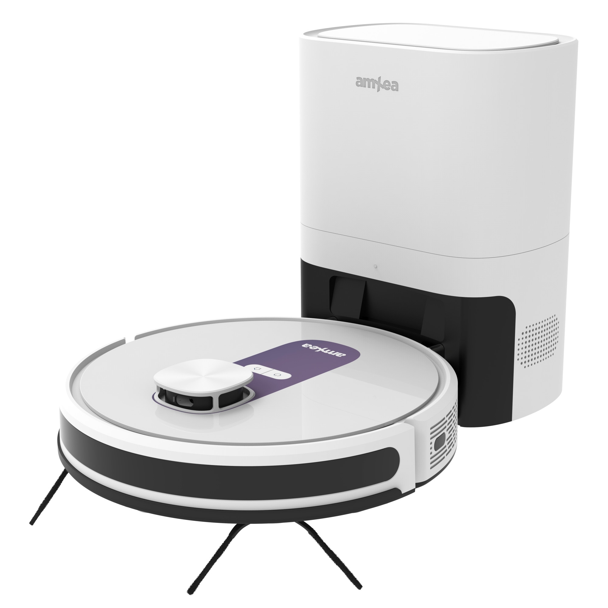 Aspirator robot amXea G6RM Alb, colector de praf automat extern ...