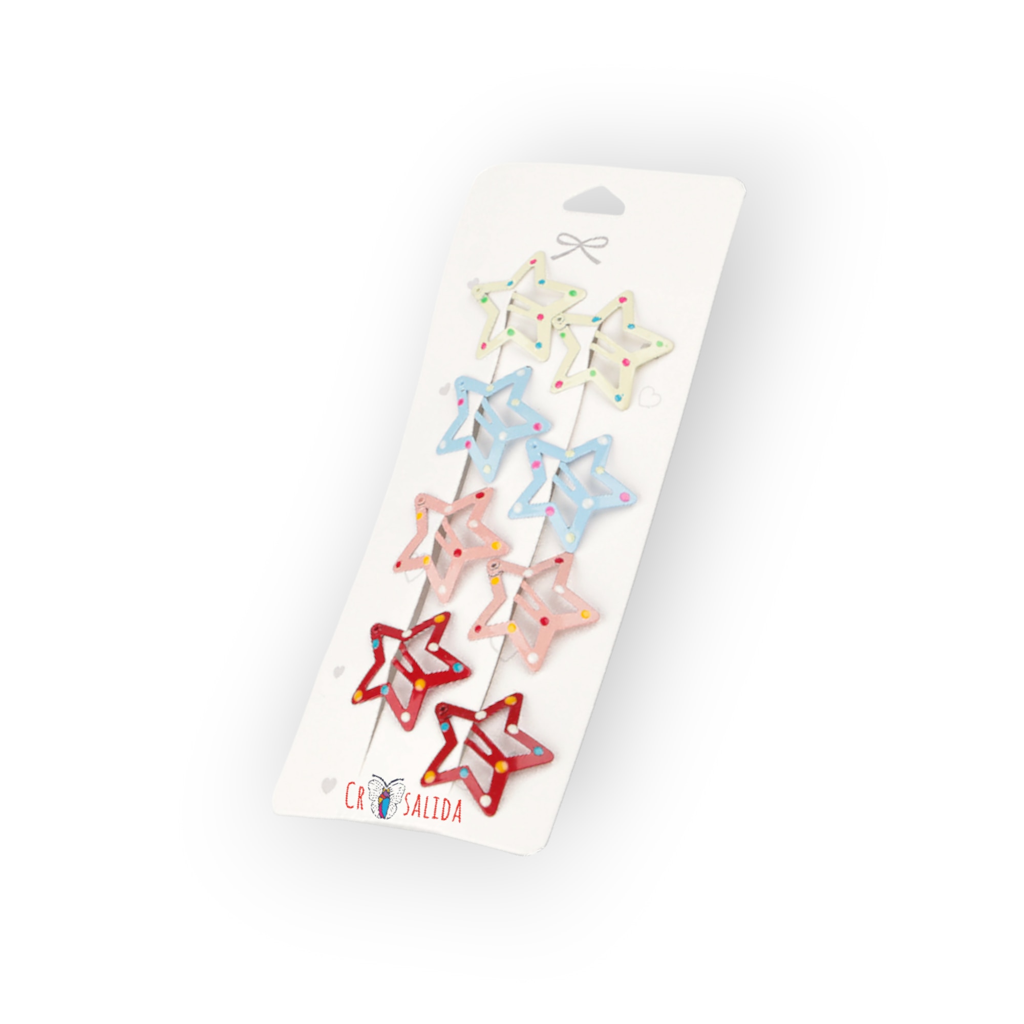 Set 8 agrafe pentru par, dimensiune 32 mm, Stelute colorate 3 - eMAG.ro