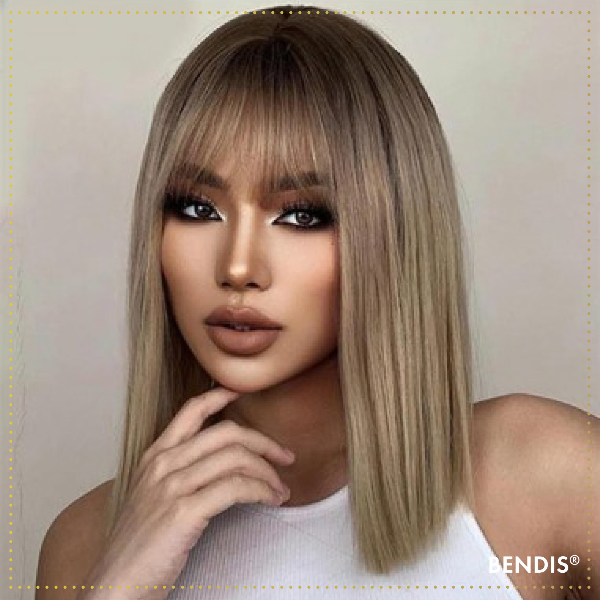 Peruca dama, culoarea Blond Inchis, fibra Premium Futura Heat cu aspect ...