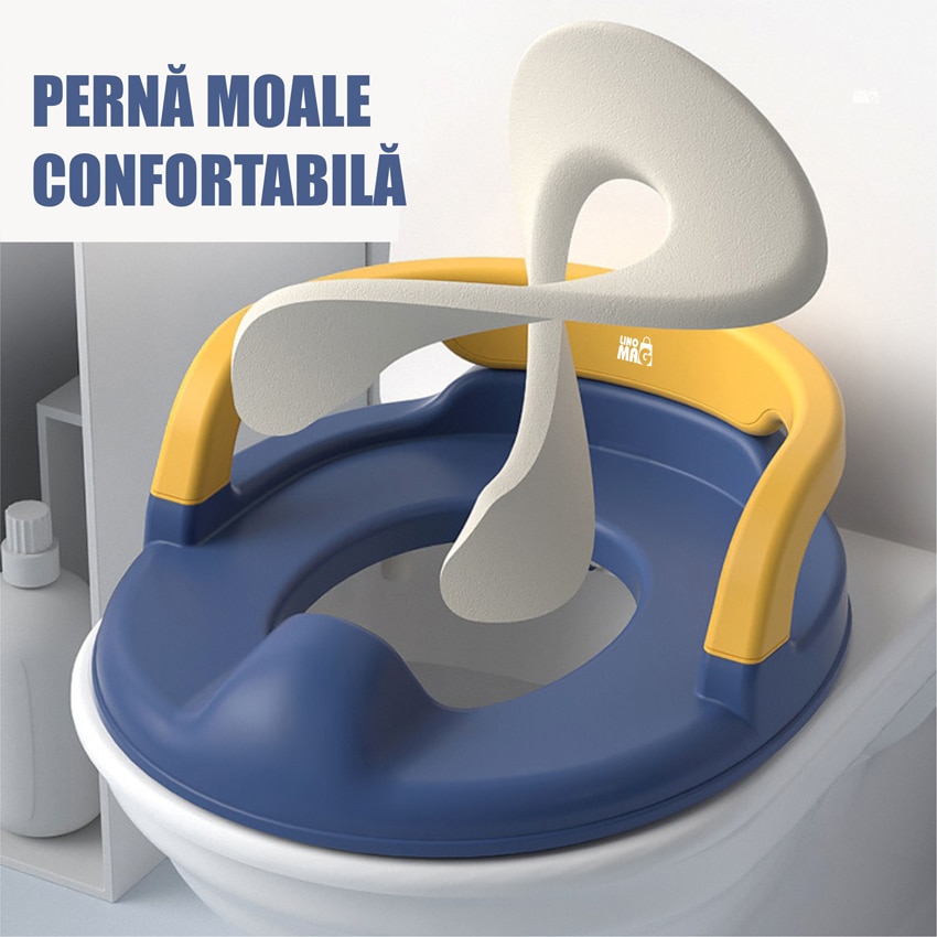 Reductor WC Copii cu Manere Linomag®, Portabil, Antiderapant, 1-8 ani ...