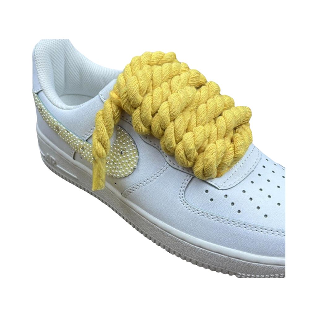 Sireturi funie rasucita - rope laces 160 cm galben - eMAG.ro