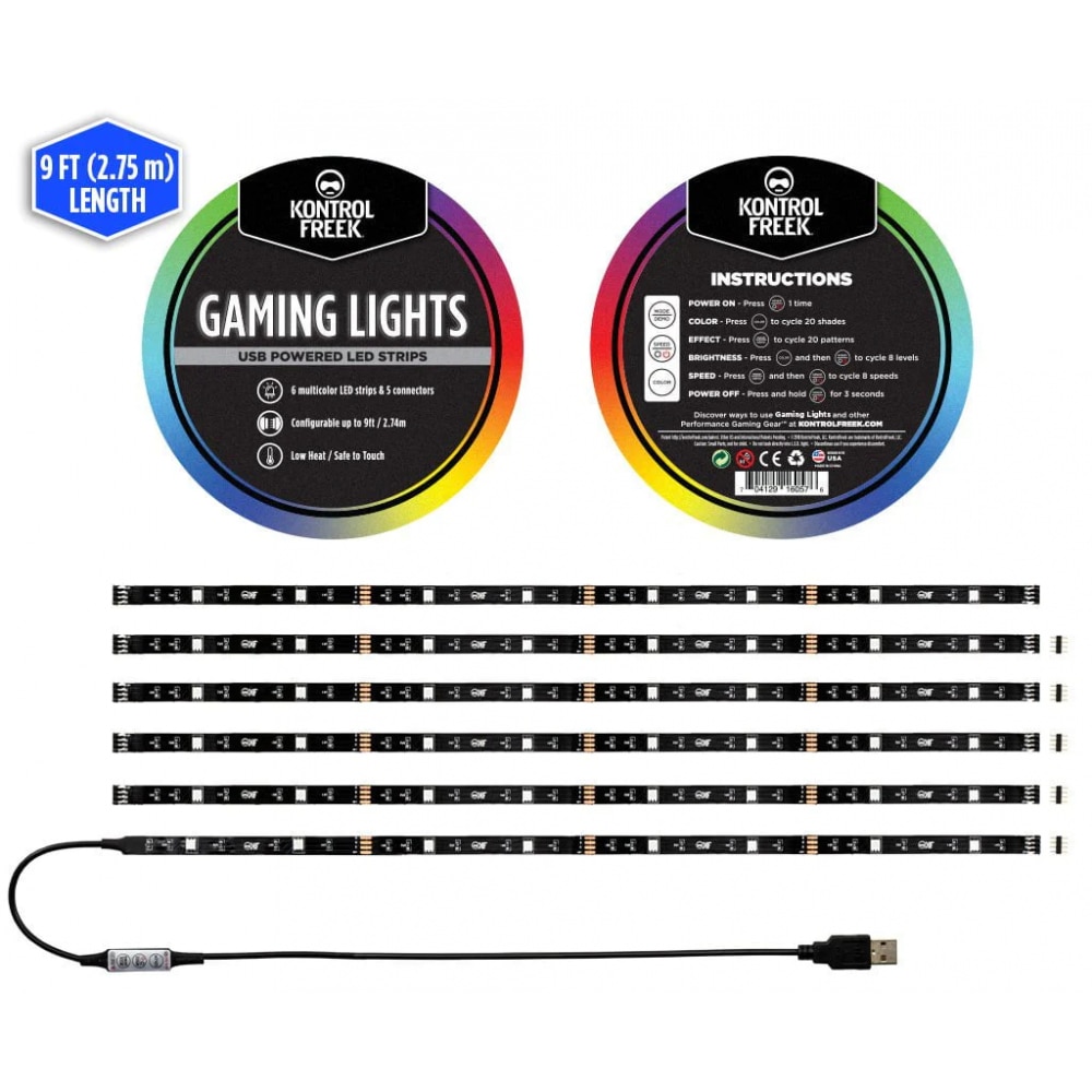 RGB лента KontrolFreek Gaming Lights Kit, USB (2.74m) - eMAG.bg