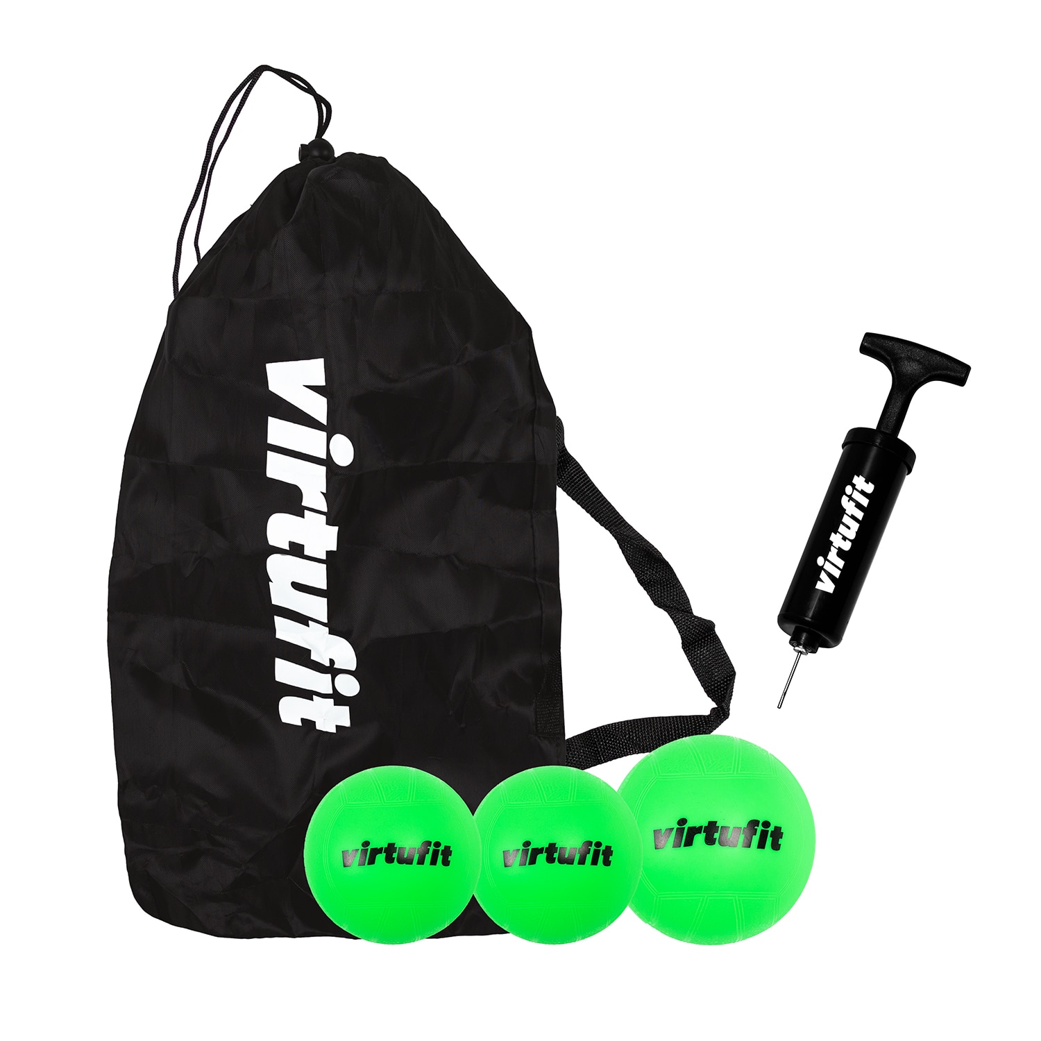 Set joc Spikeball VirtuFit Roundnet RN90 Pro, kit complet pentru roundnet, cu 3 Mingi, Pompa ...