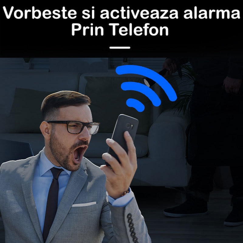 Sistem de alarma wireless IARMAC cu Amprenta, Wifi GSM, compatibil cu ...