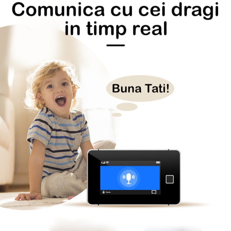 Sistem de alarma wireless IARMAC cu Amprenta, Wifi GSM, compatibil cu ...