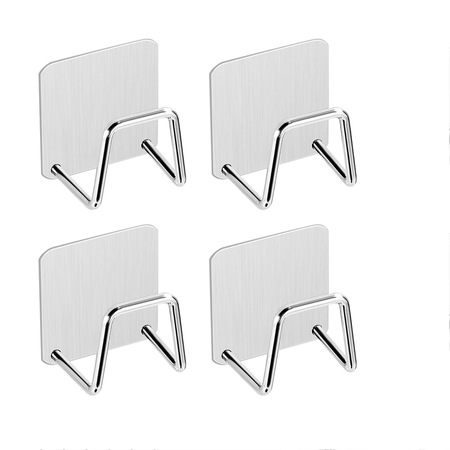 Set 4 Suport pentru burete autoadeziv, Aisdelu®, universal, Argintiu ...