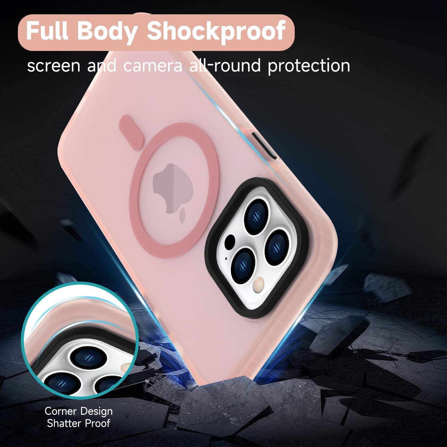 Husa pentru iPhone 15 Pro Max ZAFIT®, cu incarcare Magsafe, Silicon ...
