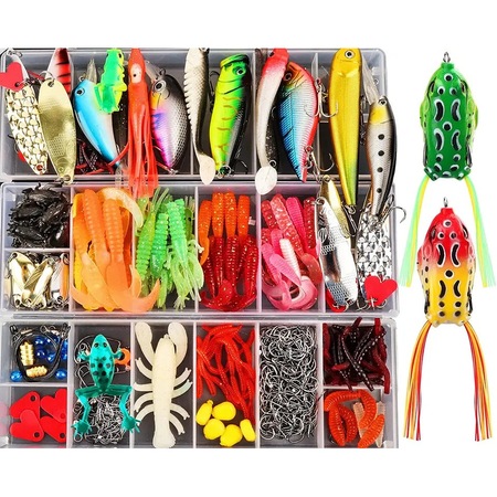 Kit Accesorii De Pescuit, Naluci, Lingurite, Diferite Momeli 270 Bucati ...