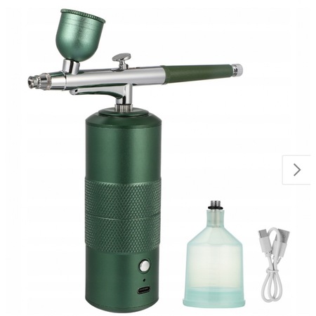 Mini compresor de vopsea spray pentru cosmetica / patiserie, USB, Verde ...