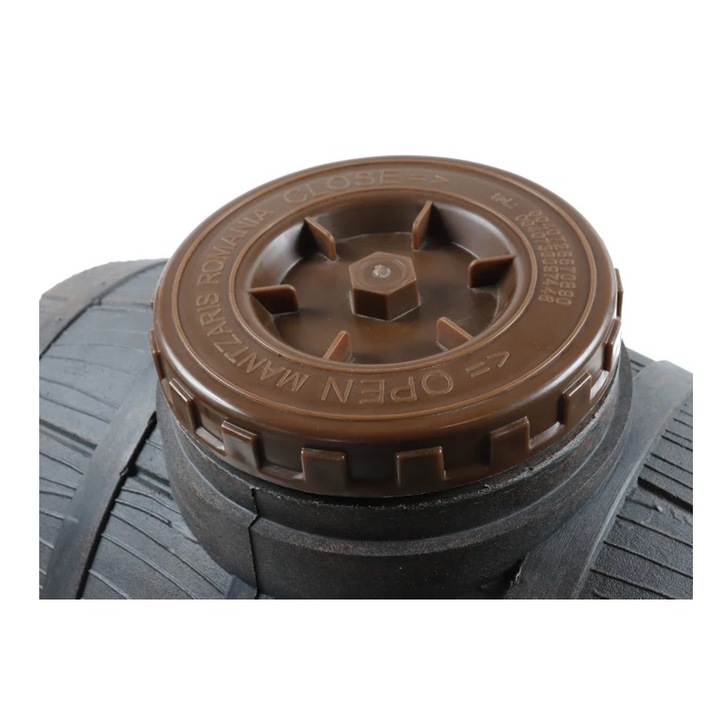 Butoi plastic alimentar, pentru vin, cu capac, 50 litri, maro, canea si ...