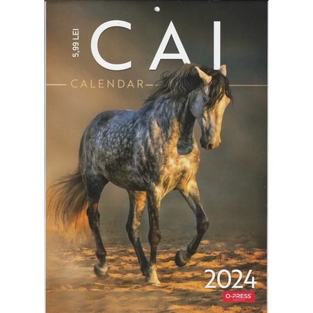 Calendar Cai anul 2024, format A4, 8 file -O-Press - eMAG.ro