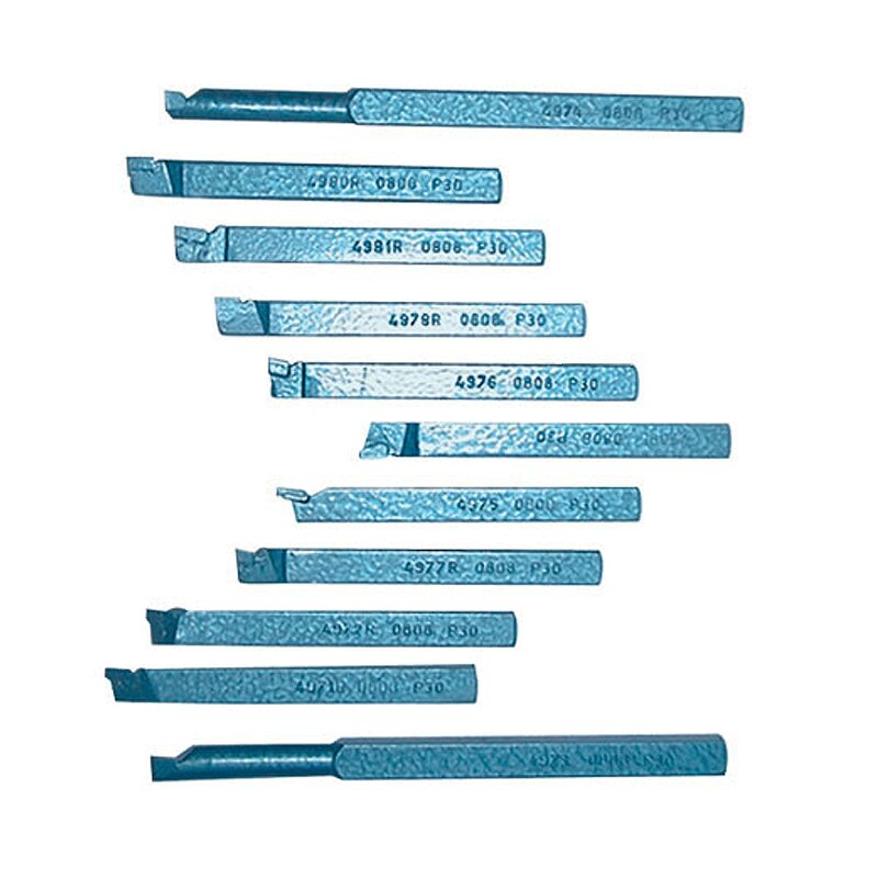 Set de cutite pentru strunjire metal de diferite forme Guede 40312, 11 ...