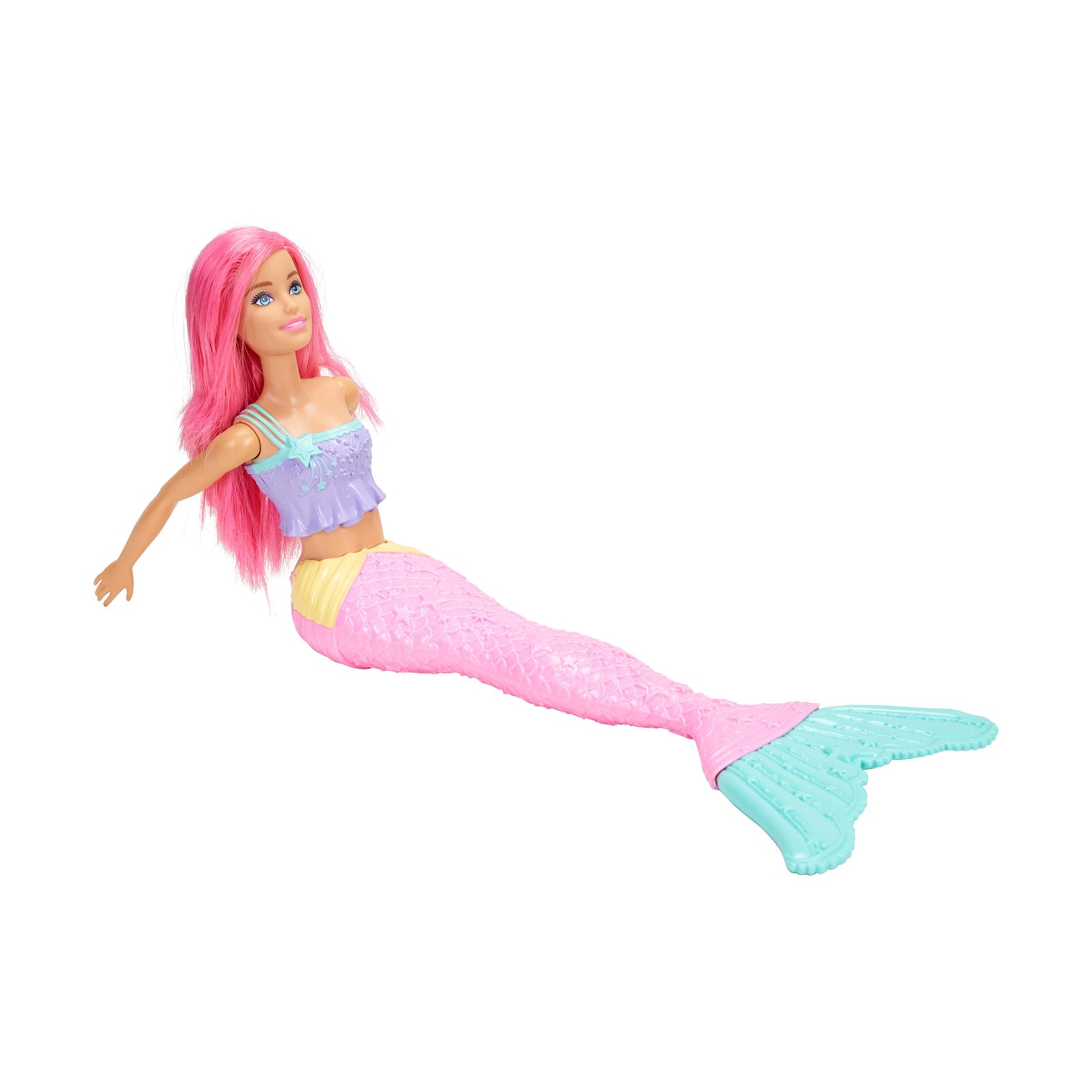 Papusa Barbie Dreamtopia - Sirena cu par roz, mov/roz - eMAG.ro