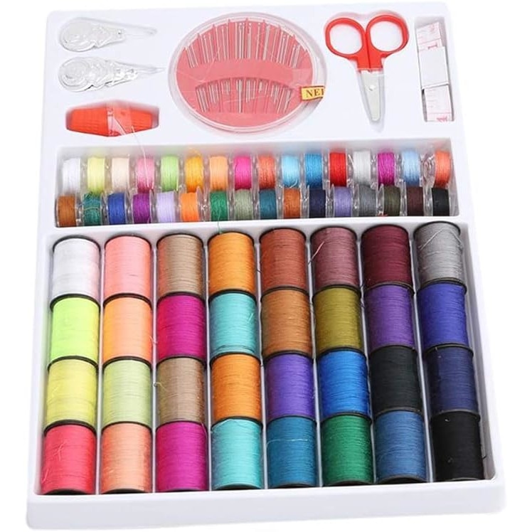 Set bobine, 64 de culori, Accesorii de cusut, cu Thimble, threader ...