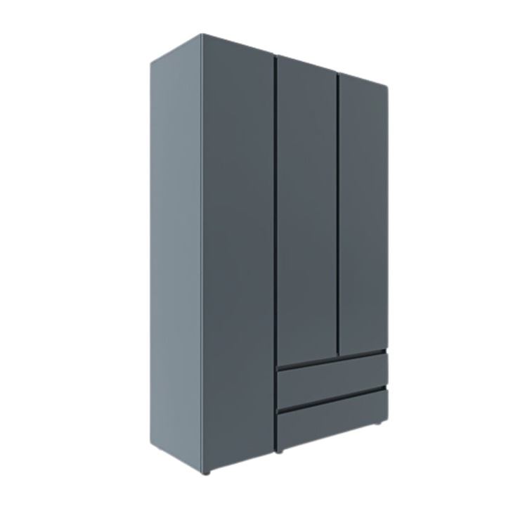 Трикрилен гардероб Еверест ШЛ 3 Лайт Графит 137x52x208 см Emag Bg