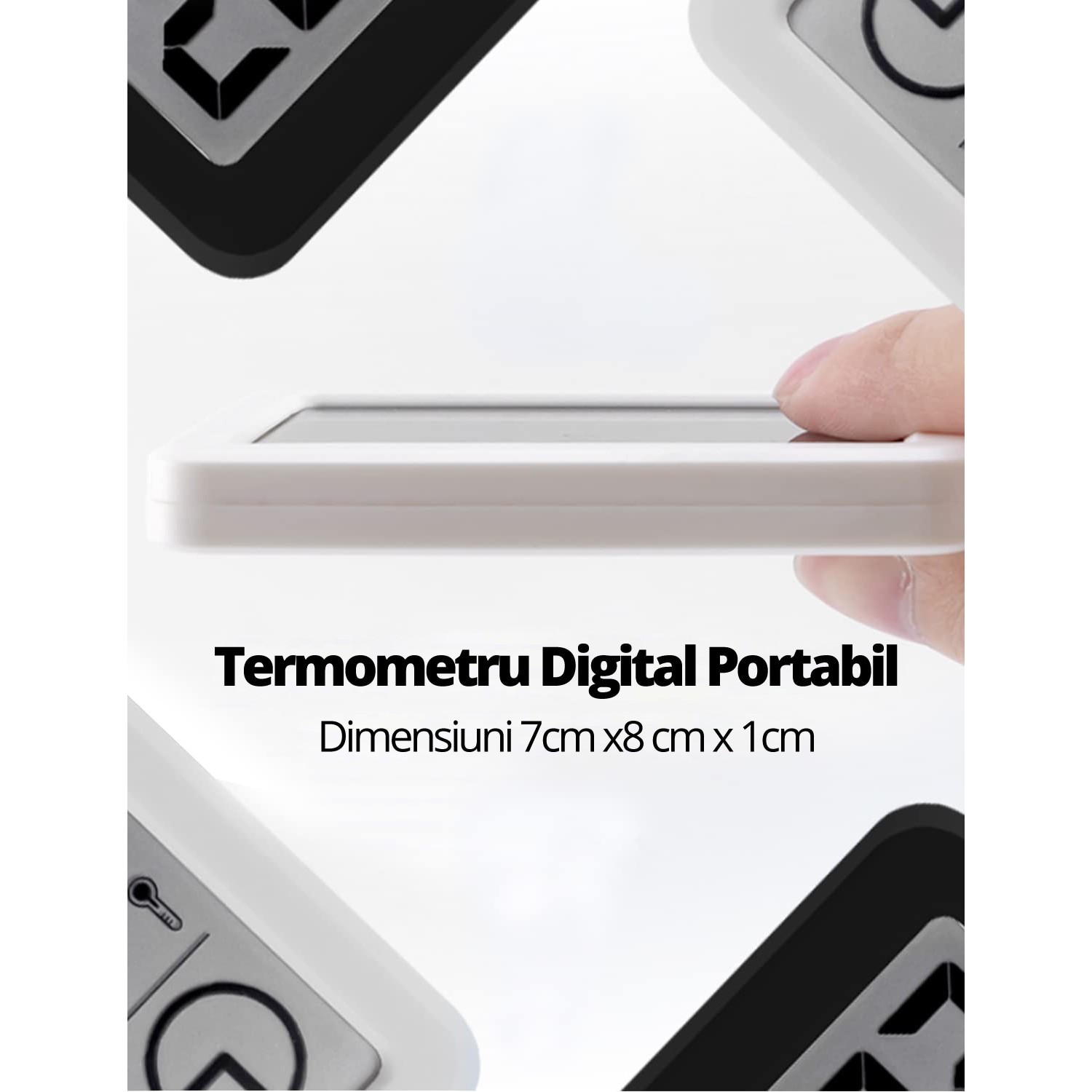 Termometru si Higrometru de Camera LittleDomi, Ecran Mare, Functie de ...