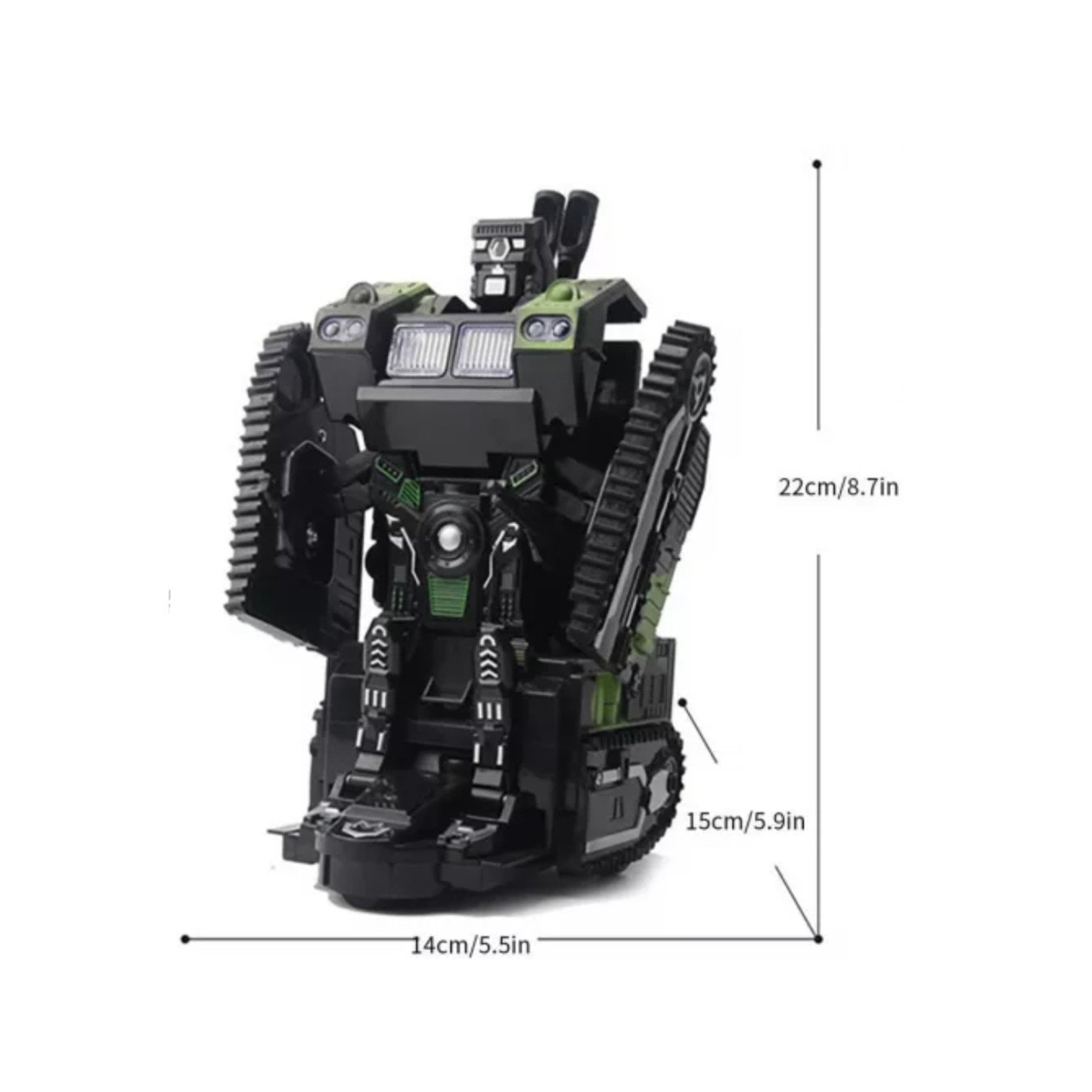 Tanc transformabil in robot cu lumini LED si sunete - eMAG.ro