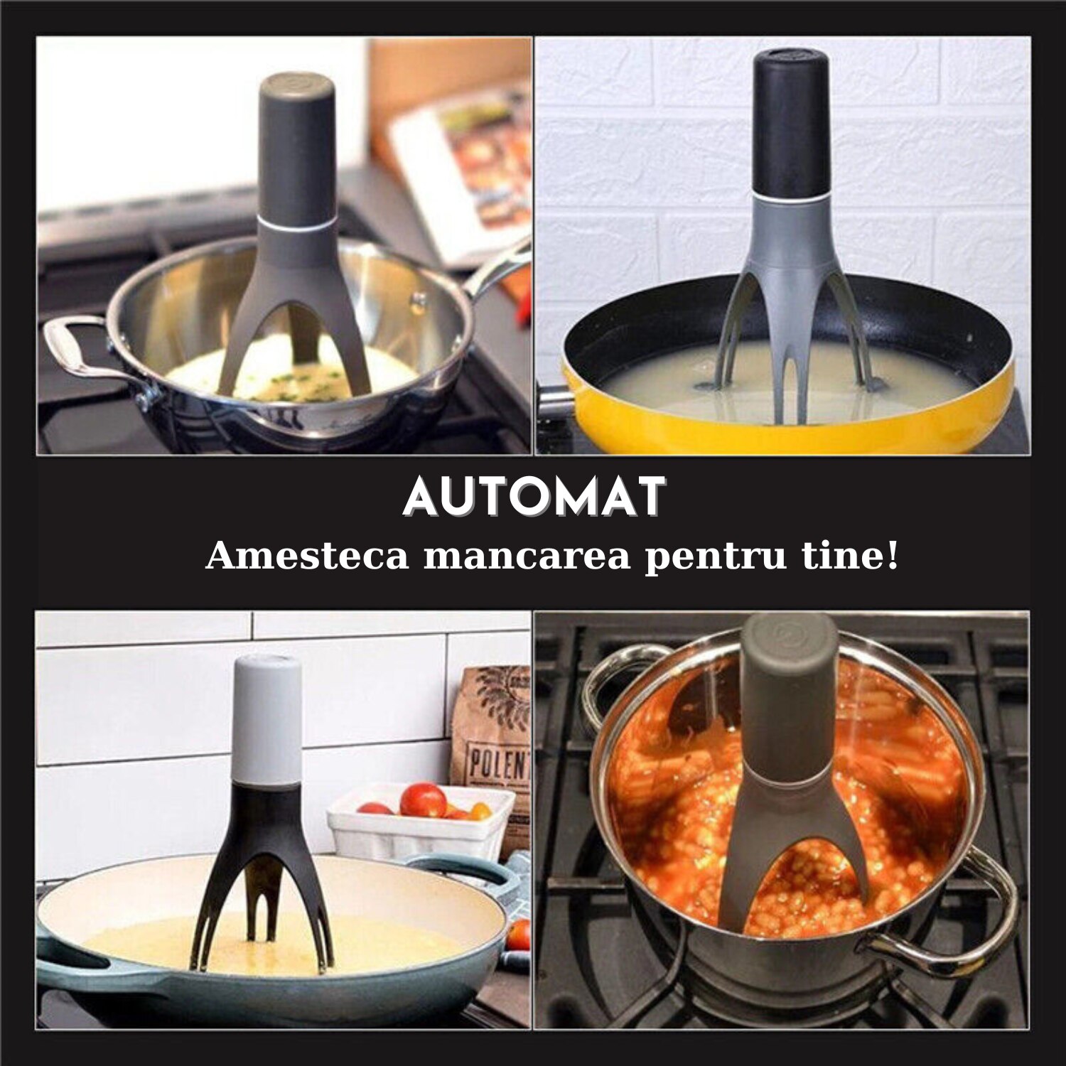 Mixer Automat 3 Picioare pentru Tigaie, Functie de Amestecare Automata ...