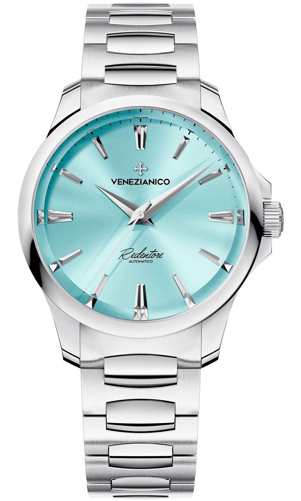 Ceas dama, Venezianico, Automatic, Otel inoxidabil, Argintiu/Albastru ...