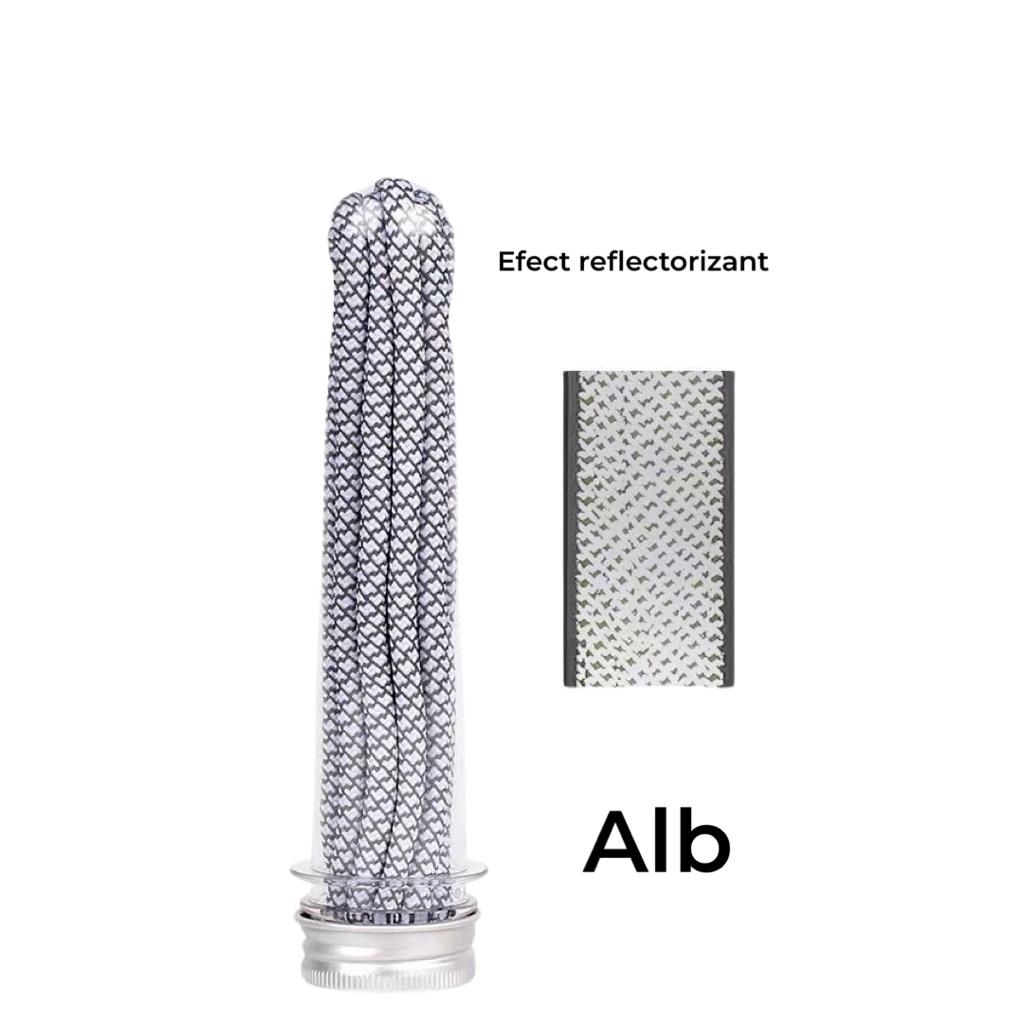 Sireturi reflectorizante yeezy 120 cm alb - eMAG.ro