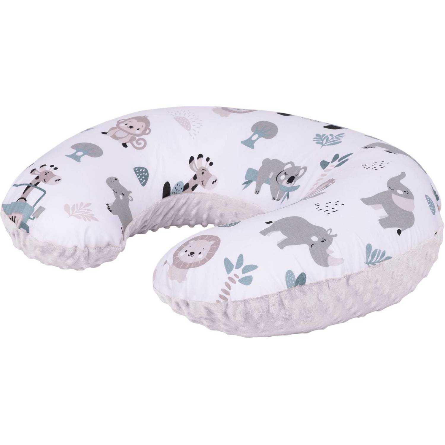 Perna de alaptat Minky 140 cm, Infantilo, Safari/Gri - eMAG.ro