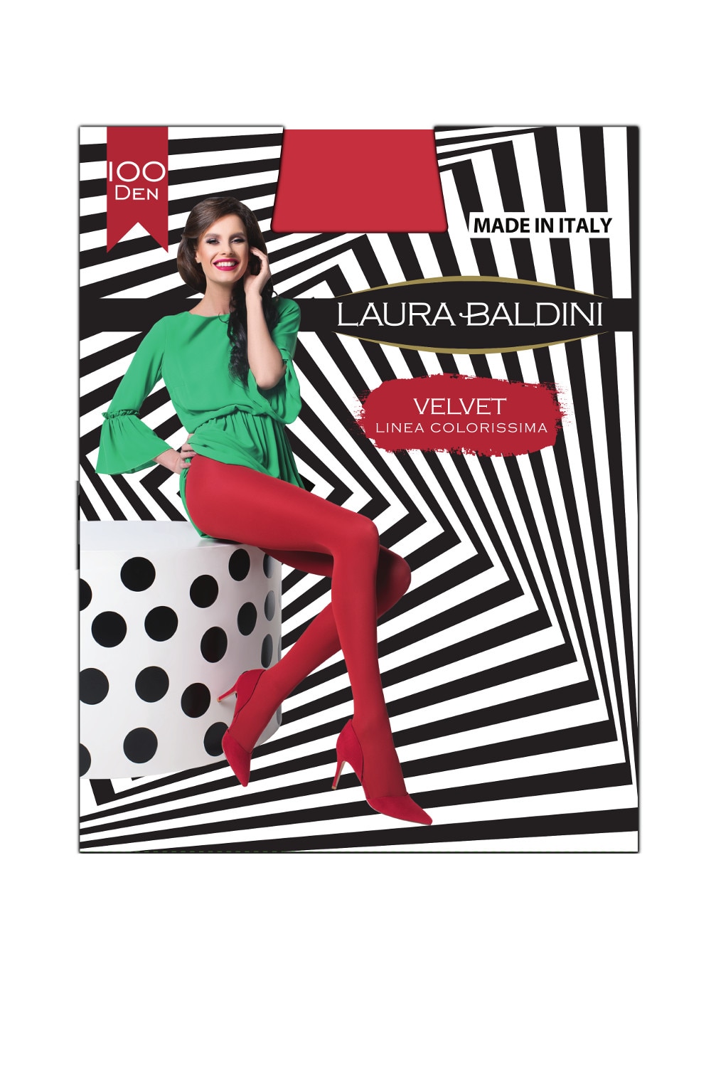 Dres VELVET 100 DEN, Laura Baldini, Ruginiu (fuoco), 5 - eMAG.ro