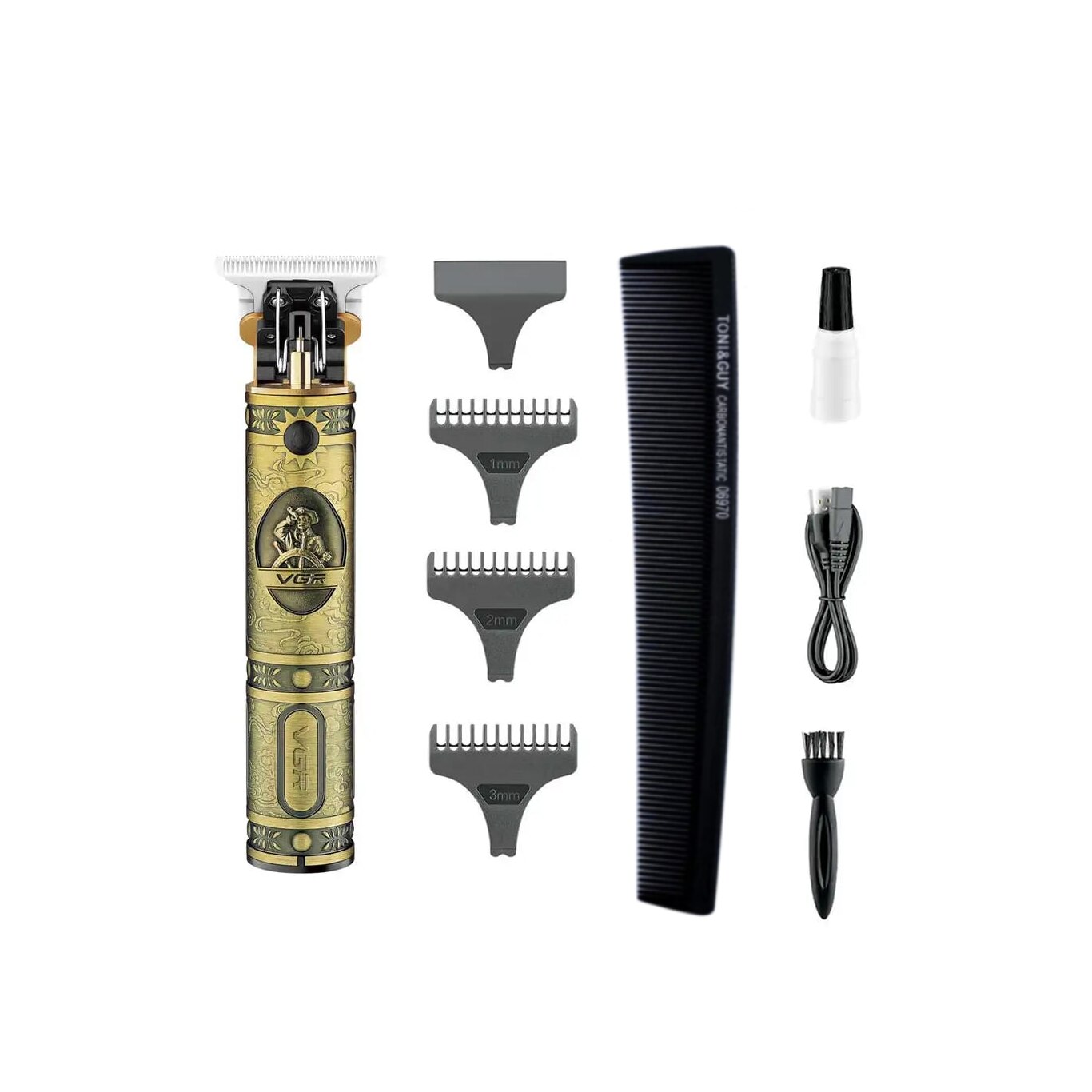 Masina de tuns barba, contur si Pieptan Carbon antistatic pentru ...