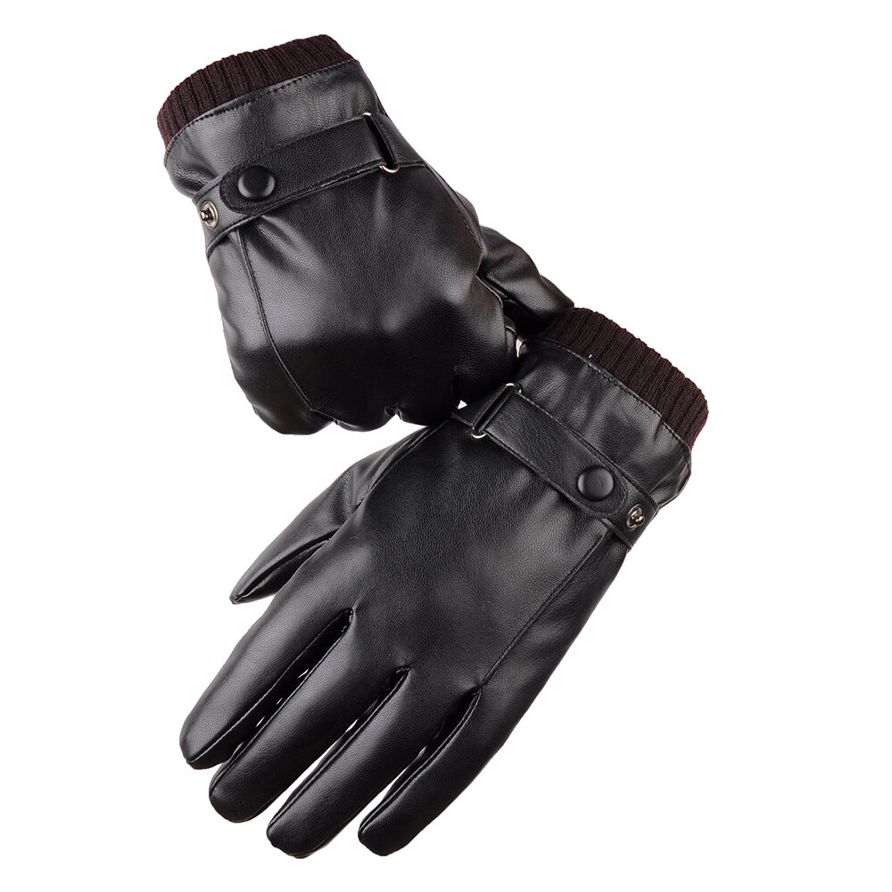 Manusi barbati, JESWO, Piele ecologica, Negru, M - eMAG.ro