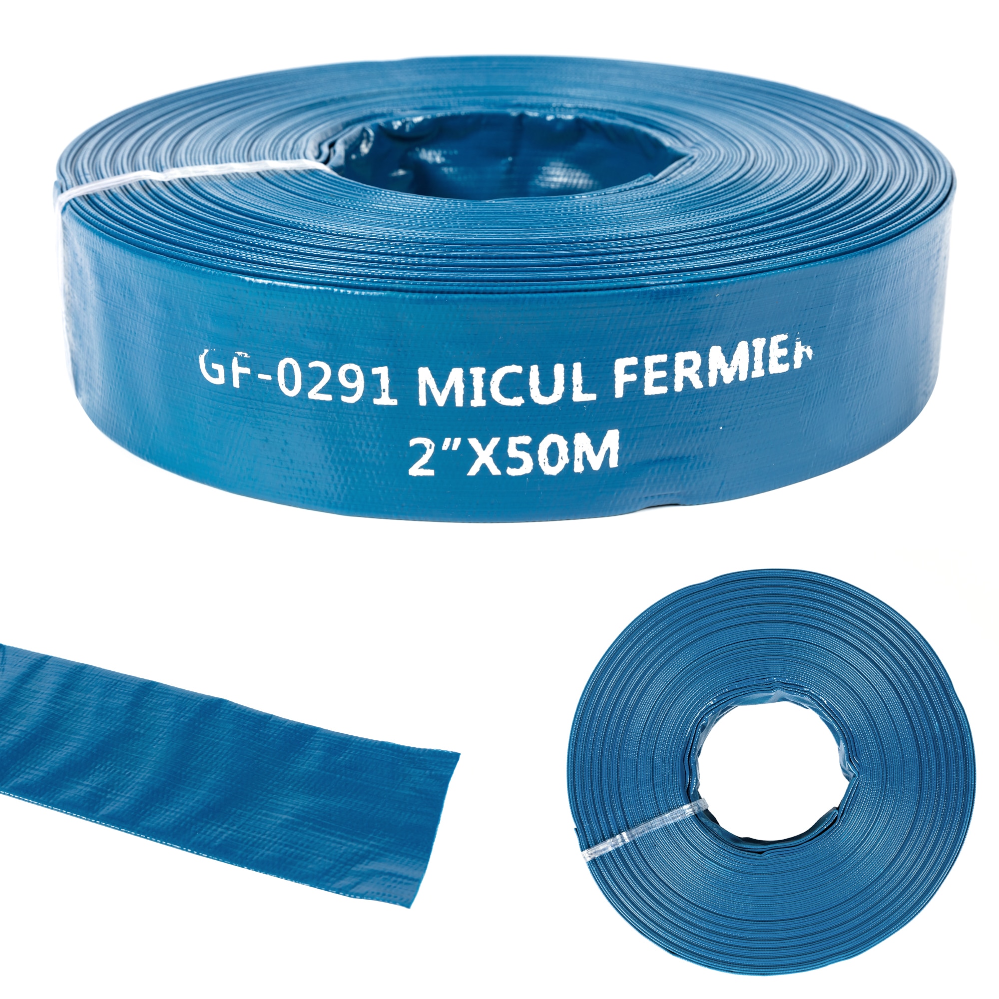 Furtun pompier, apa refulare Flat din PVC, 2 toli, 50M - eMAG.ro