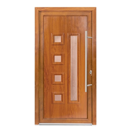 Usa Intrare PVC DAFINA, 5 camere, 980x2000 mm, alb interior/stejar ...