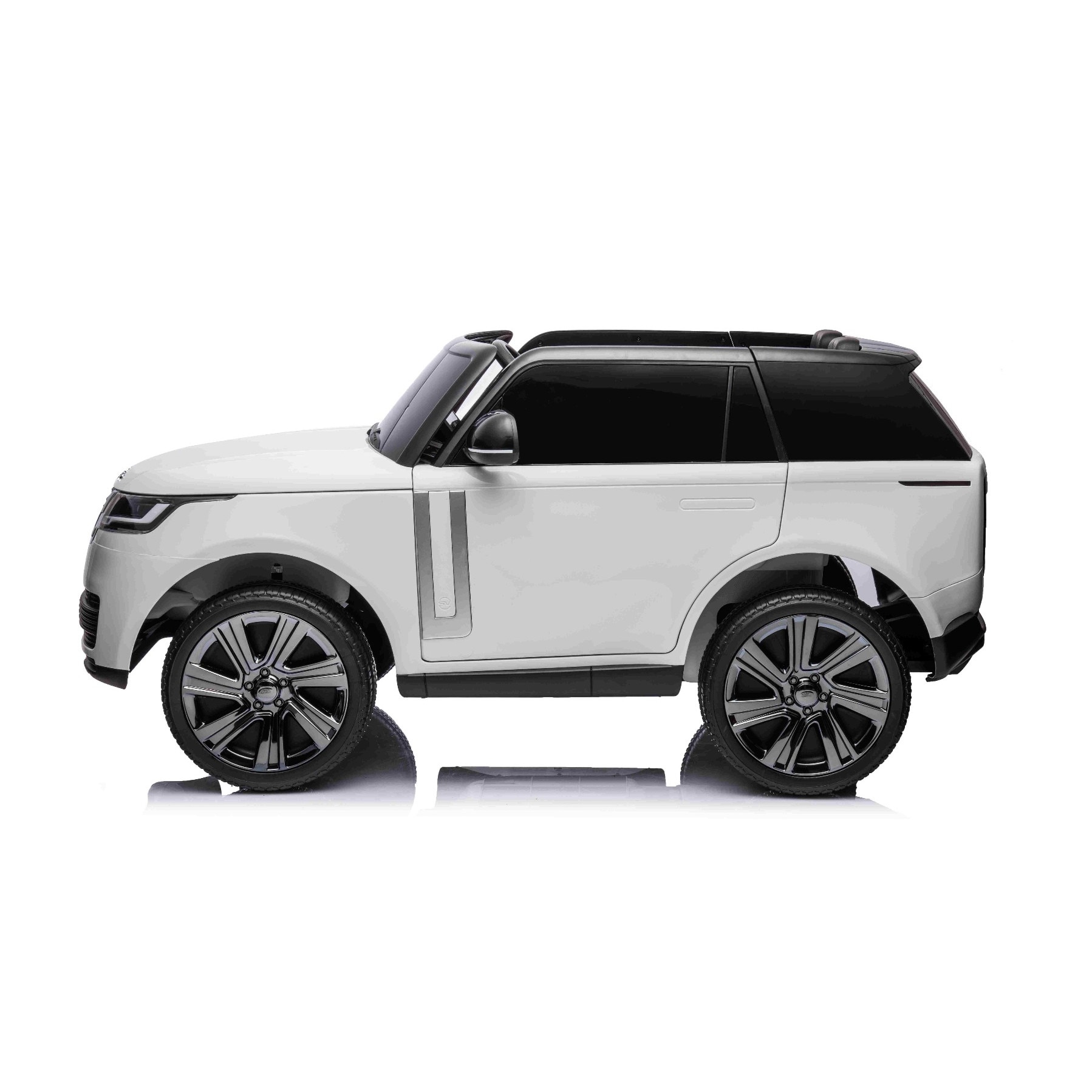 Masina electrica Range Rover model 2023, doua locuri, alb, scaune din ...