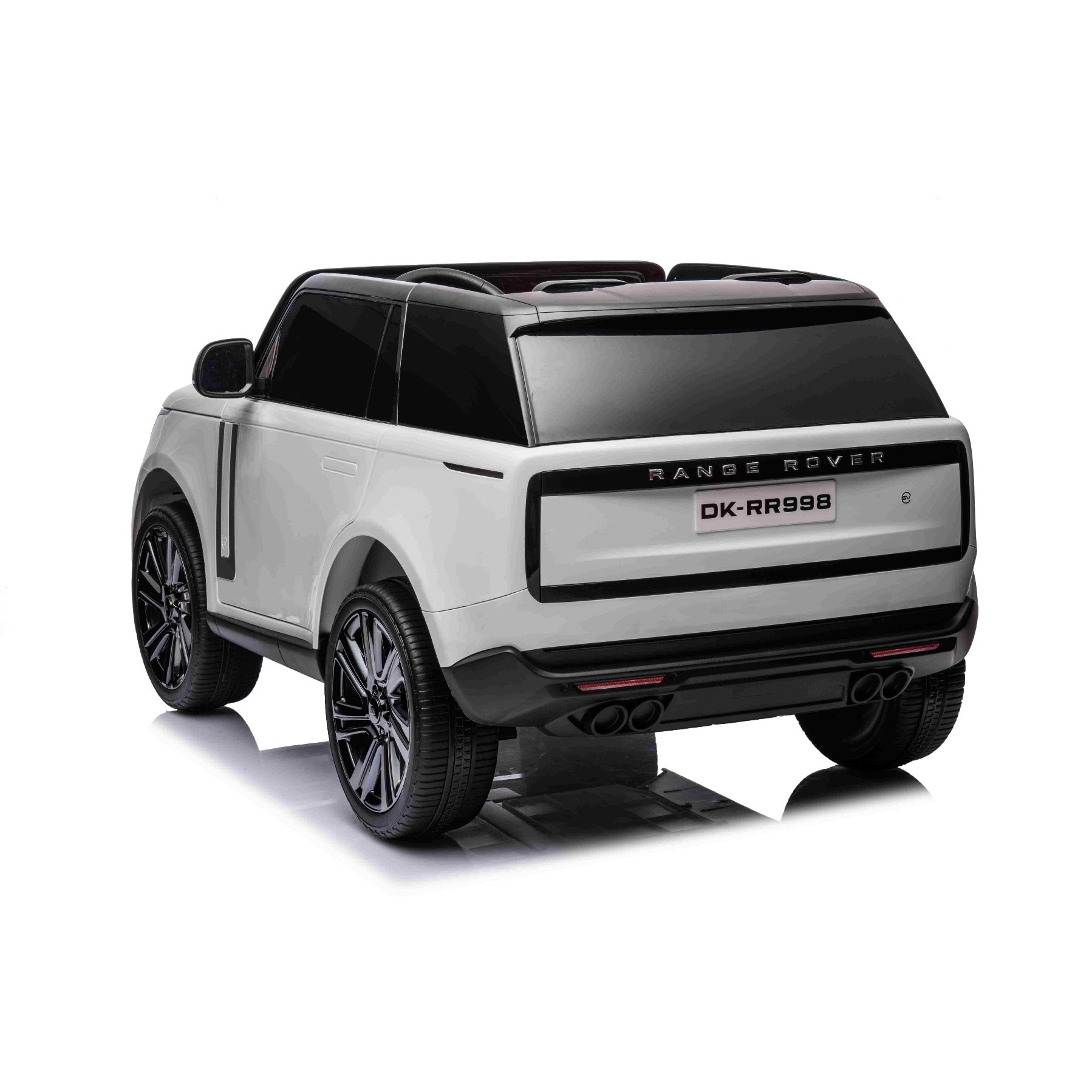 Masina electrica Range Rover model 2023, doua locuri, alb, scaune din ...