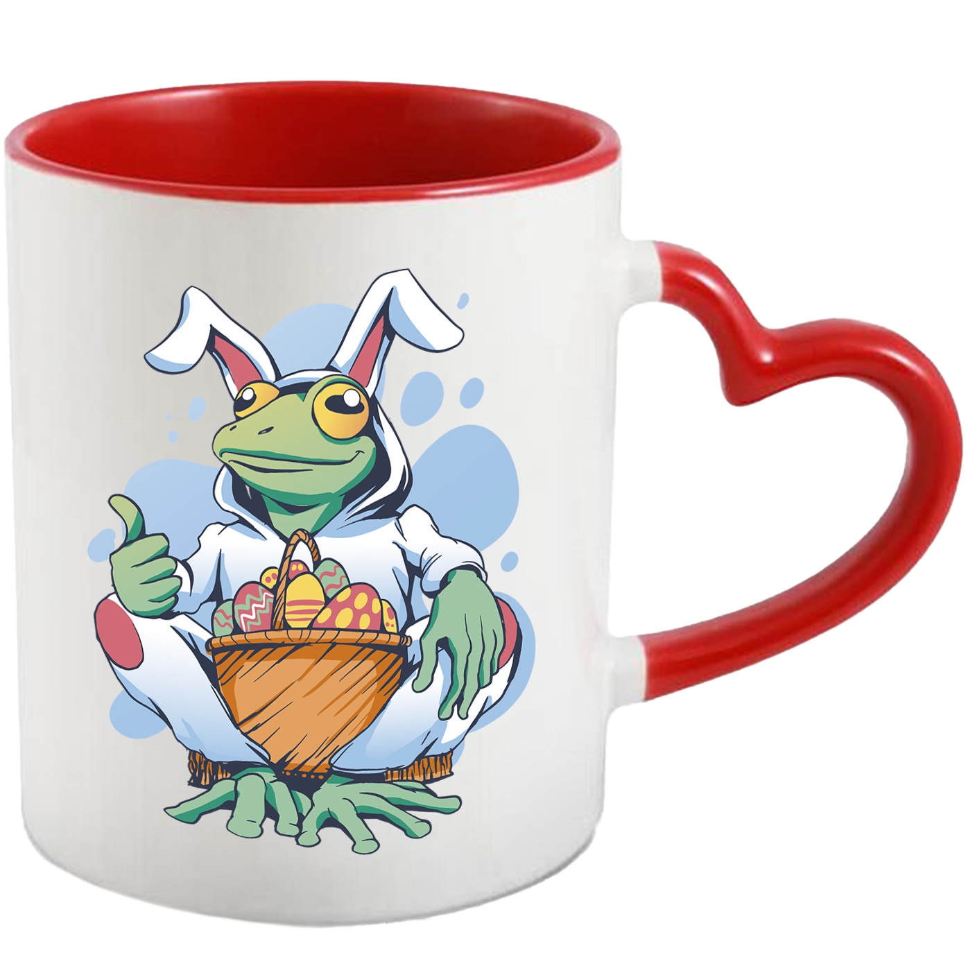 Чаша с жаба, носия, заек, великден, великденски празници, кошница, яйца ...