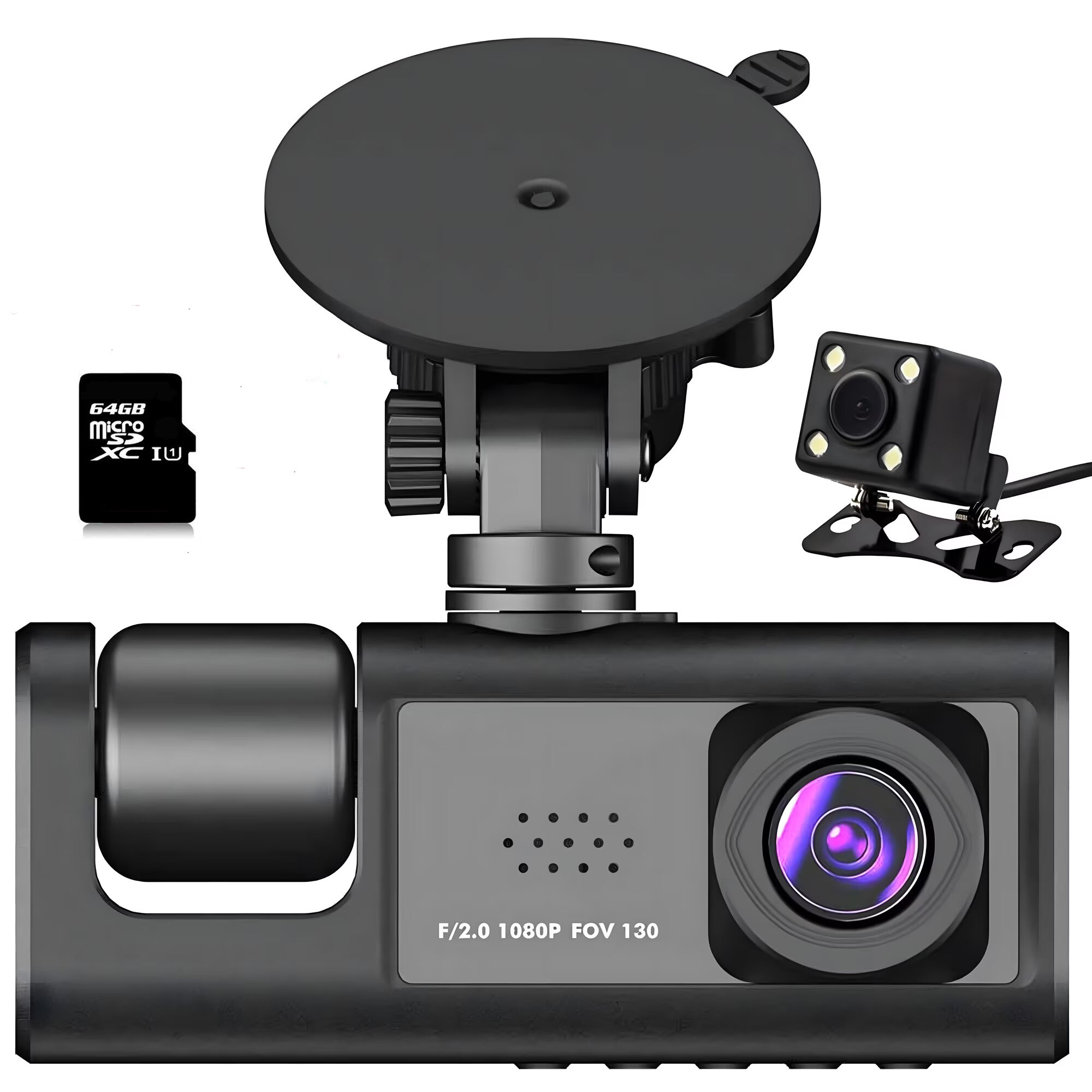 Camera Auto De Bord DVR, Full HD 1080P, 3 Lentile, Camp Vizual Ultra ...