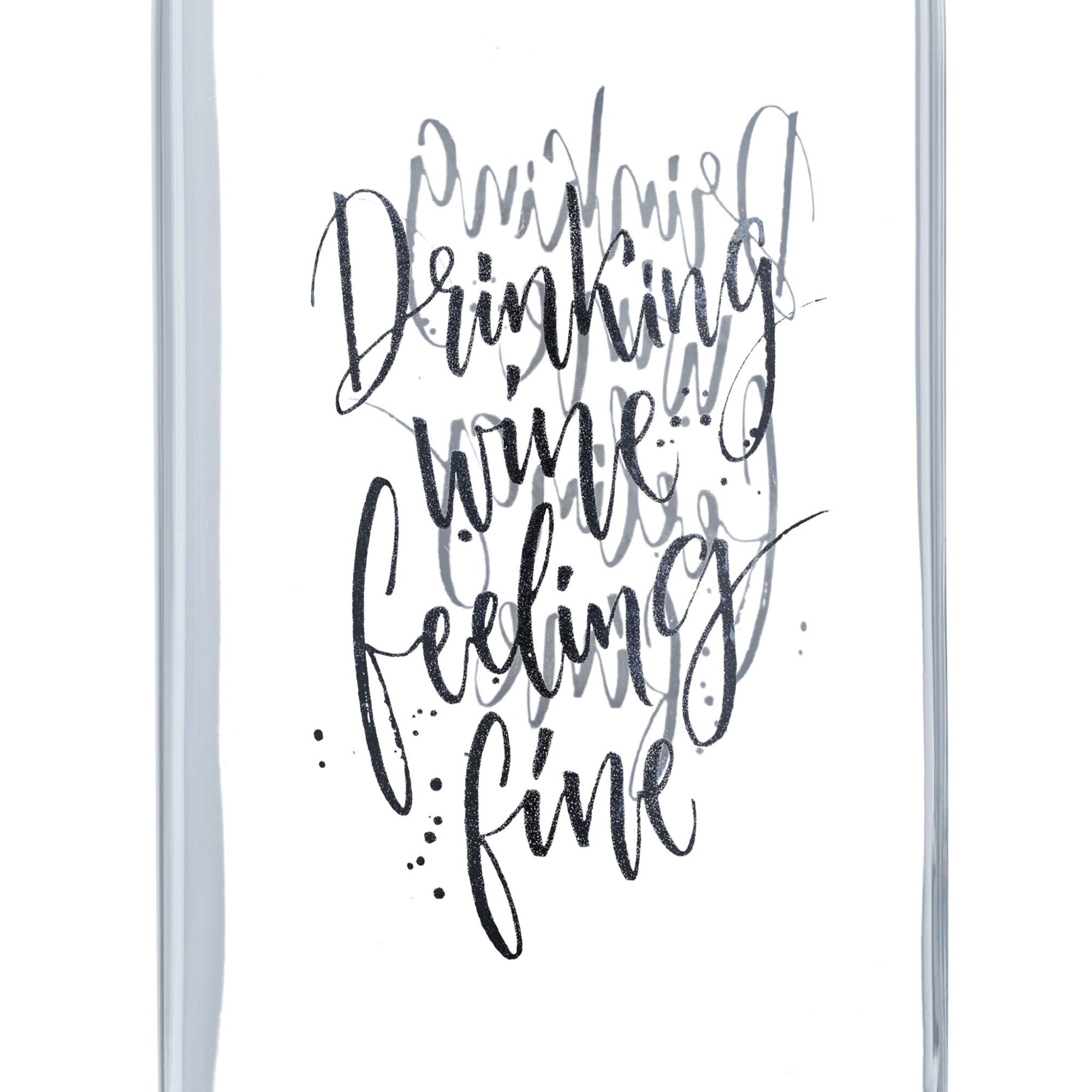 Pahar de vin XL, in forma de sticla de vin, cu inscriptie "Drinking ...