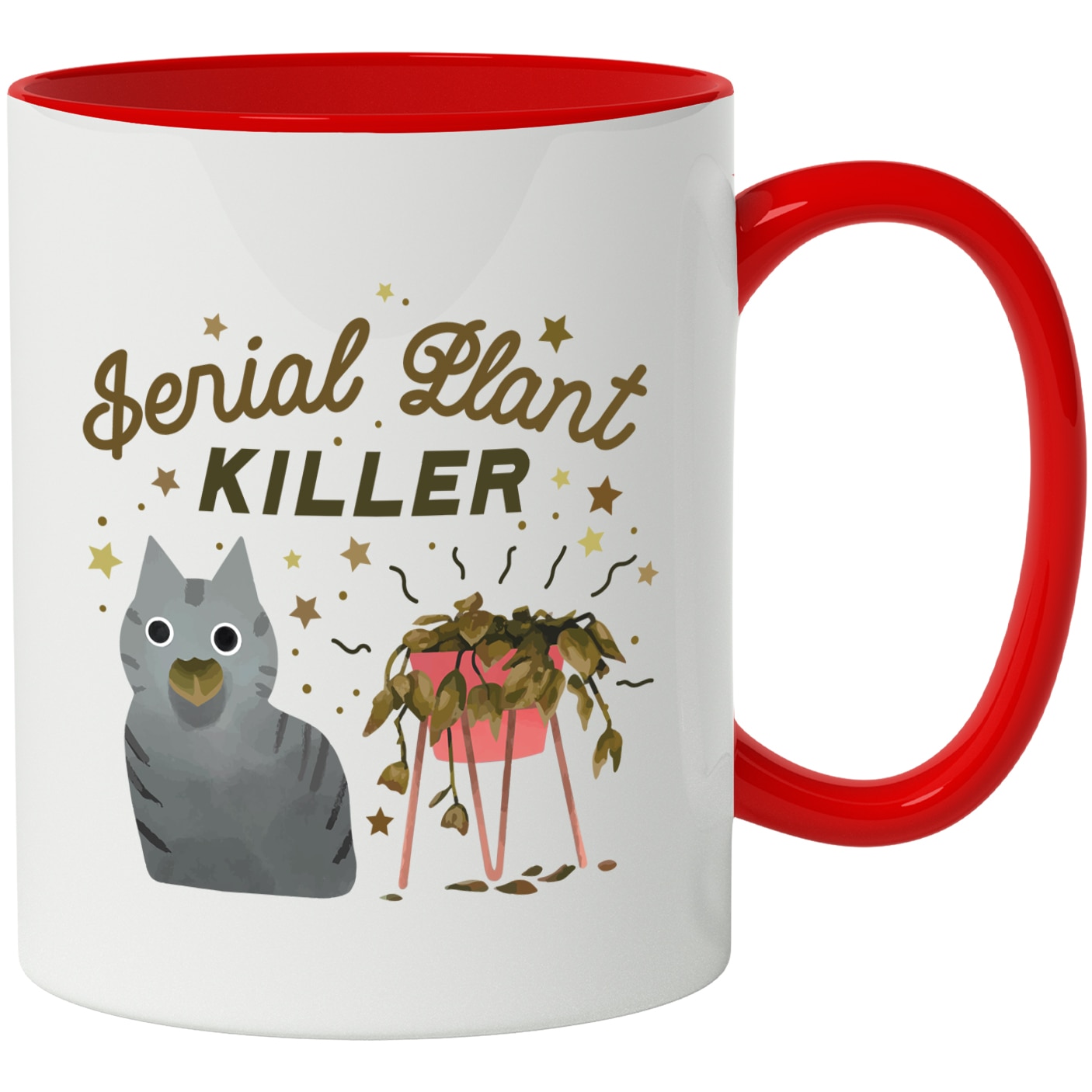 Cana Cu Mesaj In Engleza Serial Plant Killer, Pisica, Planta Uscata ...