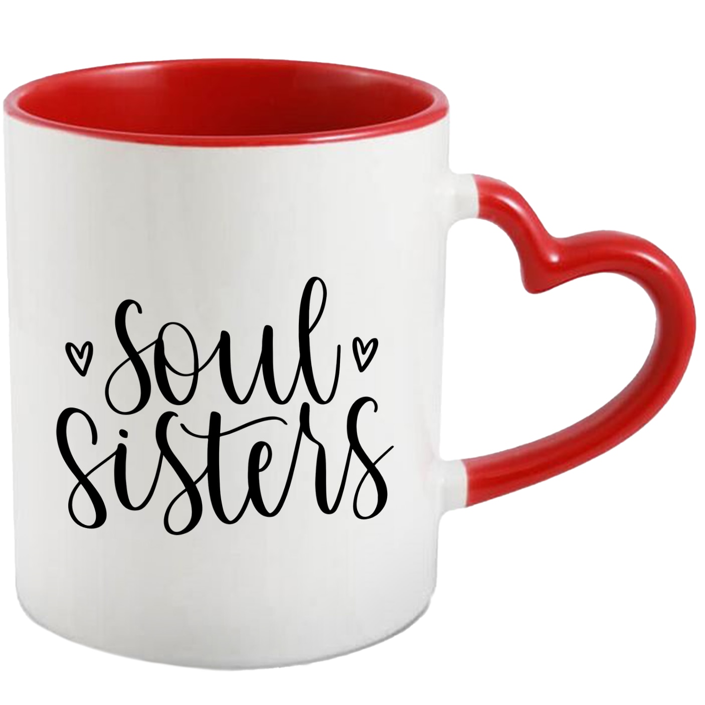 Cana Cu Mesaj In Engleza Soul Sisters, Surori, Prietene, Inima, Alb ...