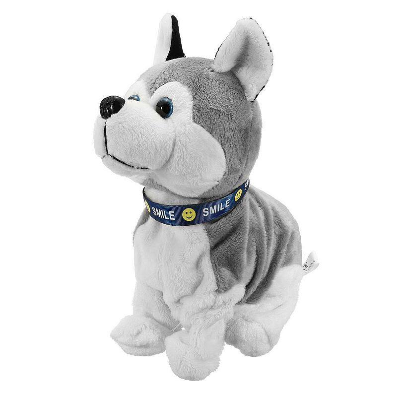 Jucarie catelus Husky interactiv, PROCART, latra, se misca, alimentare ...