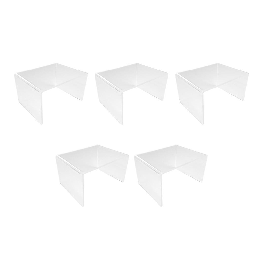 Set 5 buc, stand forma U, stiplex, acrilic transparent, 12 x 10 x 5 cm ...