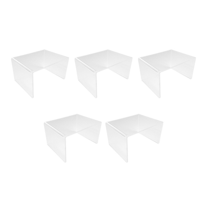 Set 5 buc, stand forma U, stiplex, acrilic transparent, 12 x 10 x 5 cm ...