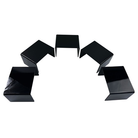 Set 5 buc, stand forma U, stiplex, acrilic negru lucios, 12 x 10 x 5 cm ...