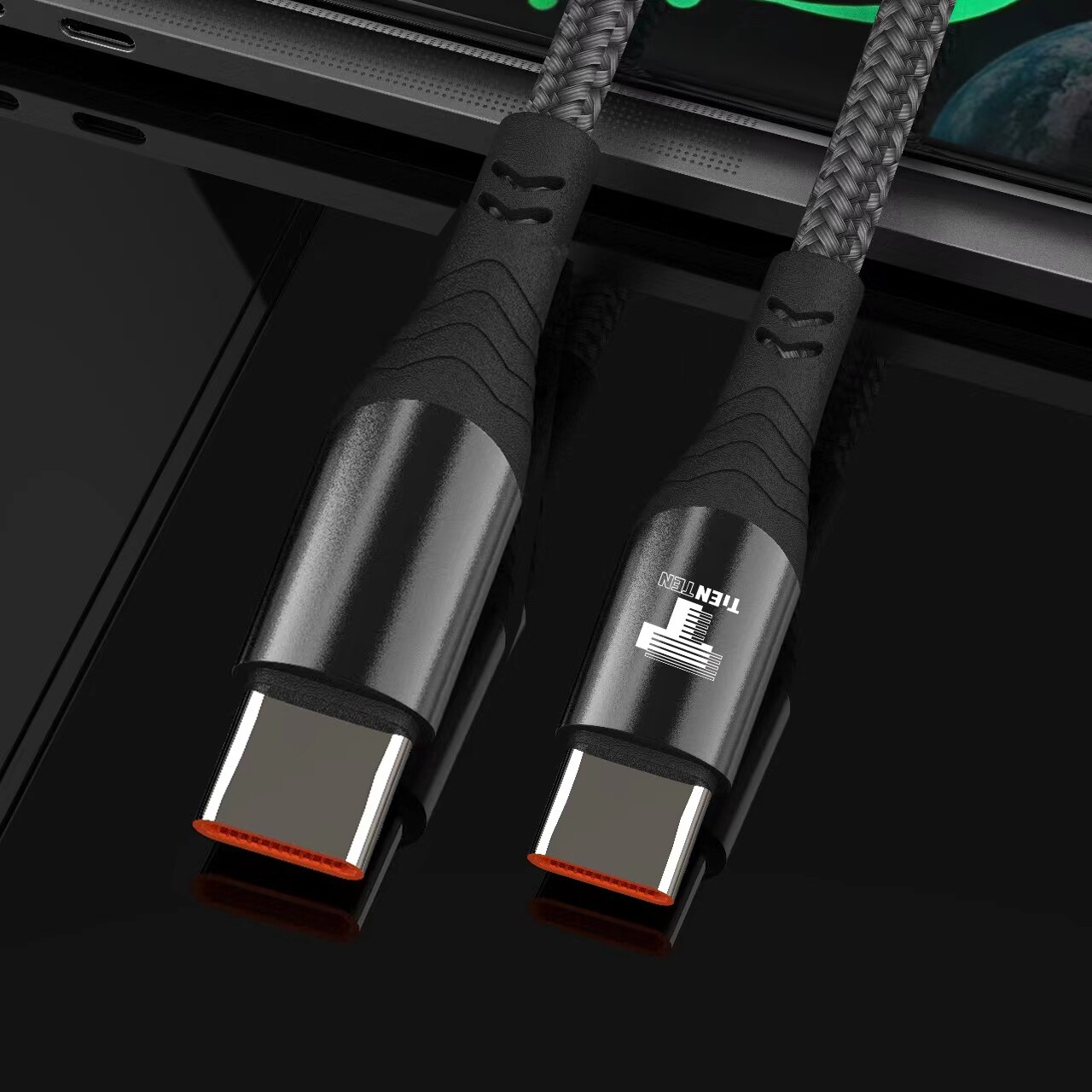 Usb C кабел за зареждане и пренос на данни 100w Tienten бързо