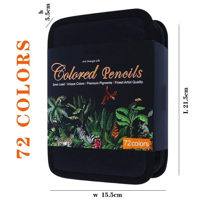 Set 72 creioane colorate cu penar si 2 carti de colorat, pentru desen ...