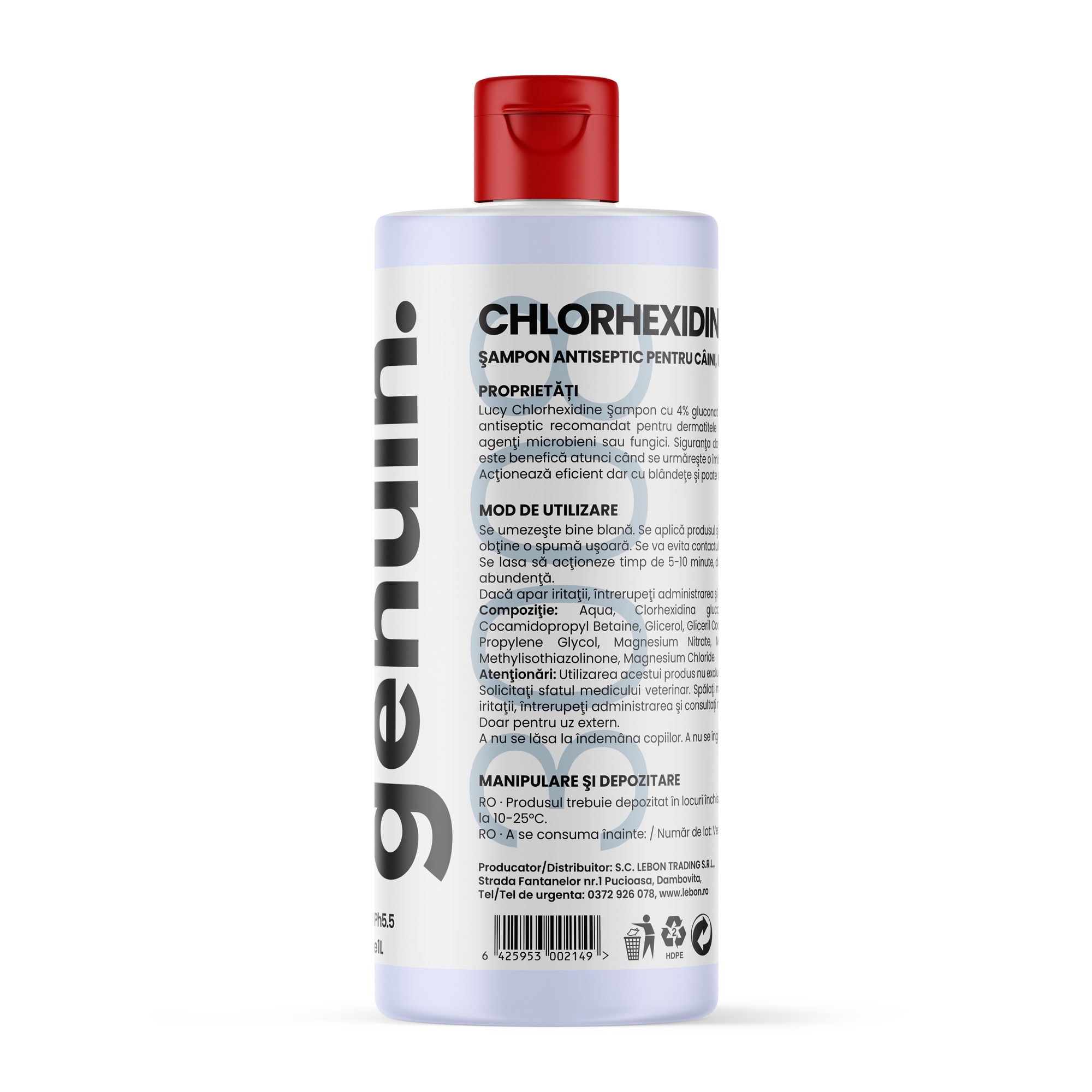 Sampon Antiseptic pentru Caini, Pisici si Cai, Chlorhexidine 4%, Flacon ...