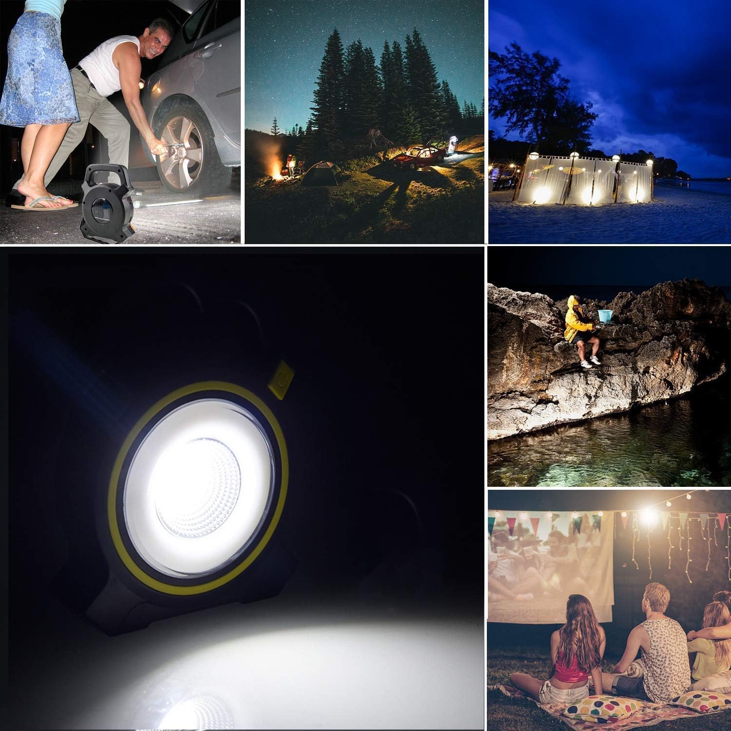 Proiector Solar Portabil LED MRG M819A, Lampa de Lucru Auto ...