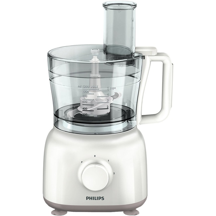Кухненски робот Philips HR7627/00, 650 W, Купа 1.5 л, Бял - eMAG.bg