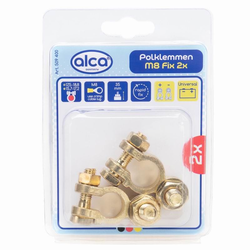 Set borne acumulator cupru, fixare cu surub M10 509.40 Alca - eMAG.ro