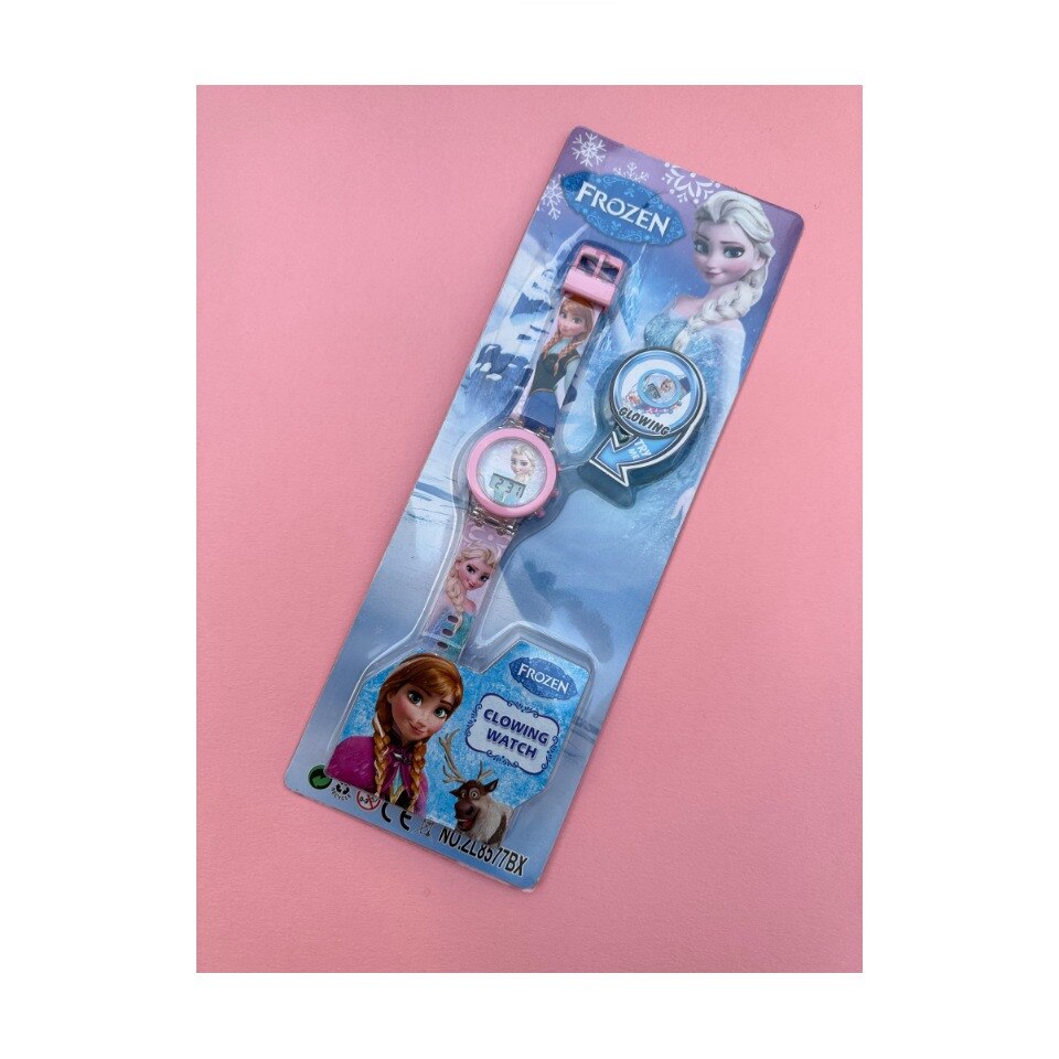 Ceas de copii Frozen cu cadran afisaj electronic cu leduri luminoase si ...
