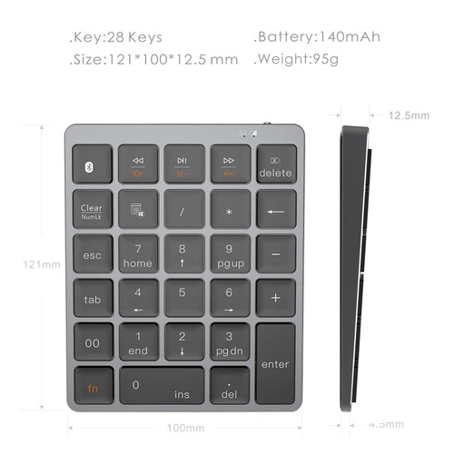 Tastatura numerica numpad Leblou KN960PRO 28 taste, silentioasa, taste ...